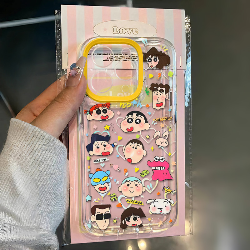 Fashionable and Cute Crayon Shin Chan Full Screen Phone Case Compatible ...