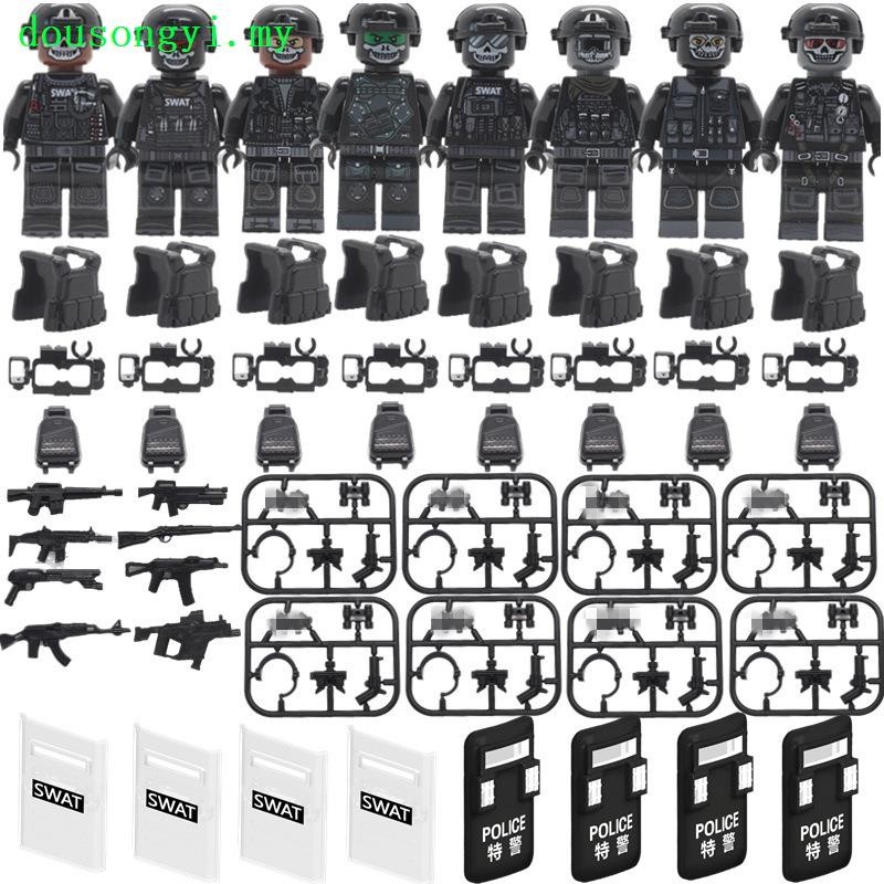 SWAT Ghost Forest Desert Team MOC Military Police Accessories Modern ...
