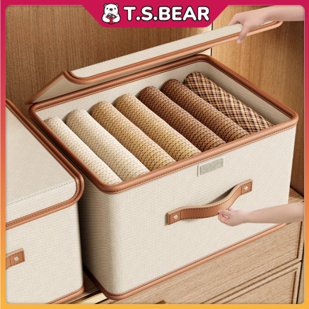 Organizer Box With Lid Foldable Storage Box Closet Wardrobe Kotak Besar ...