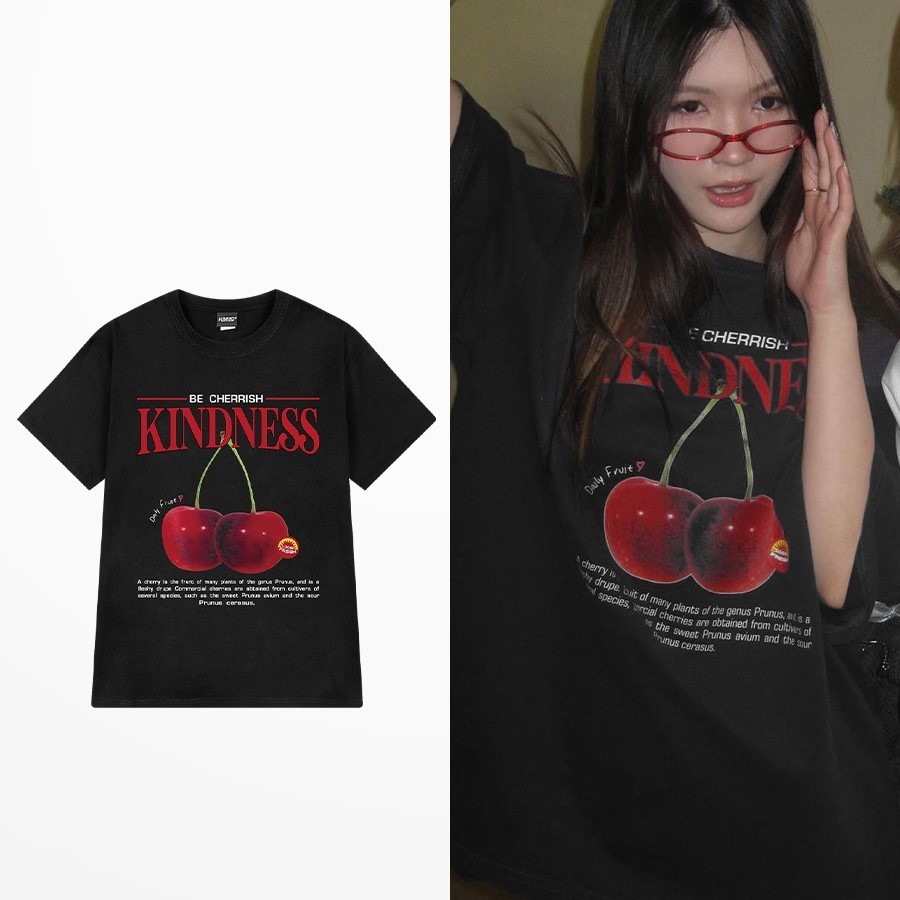 Korean best-selling model Oversized T-shirt Pure cotton fabric ...