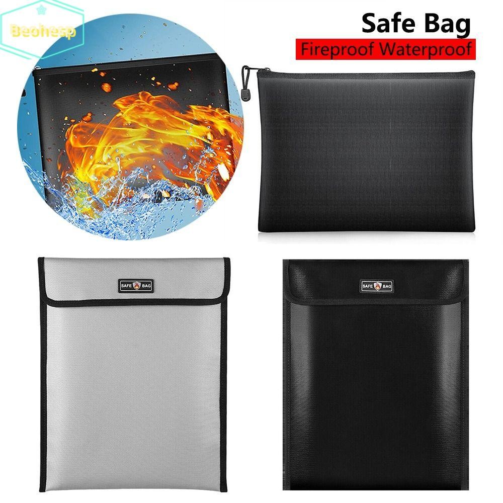 BEOHESP Document Bag Safe Accessories Waterproof Double Sided Fireproof ...