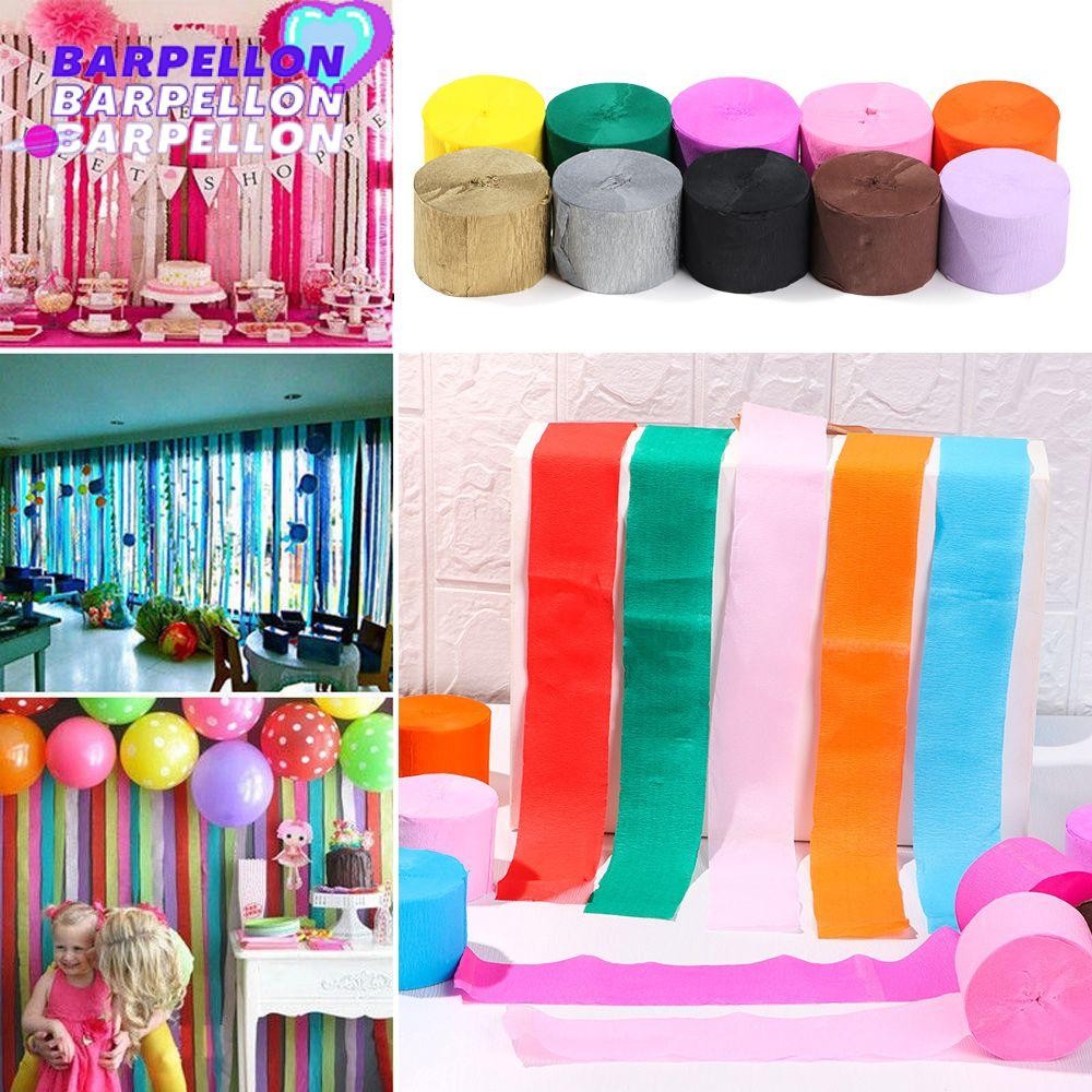 BARPELLON 1 Roll Crepe Paper Streamers Art Crafts Party Supplies ...