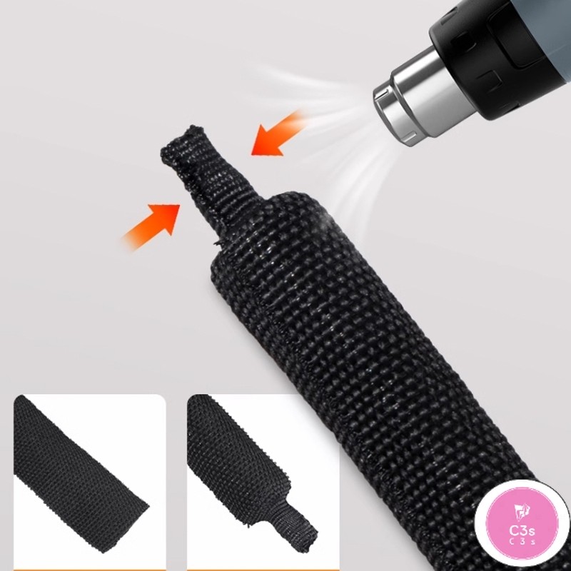 C3S Heat Shrink Braided Cable Sleeve Diameter 6mm~35mm Insulation Flam ...