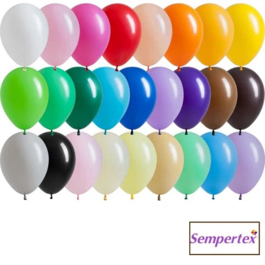 50pcs Sempertex 12'' Metallic Latex Round Colorful Balloon Set for ...