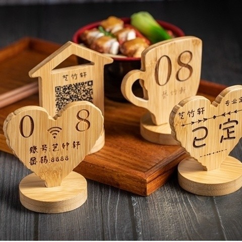 Bamboo Wood Seat Reservation Plate Seat Reservation Seat Label ...
