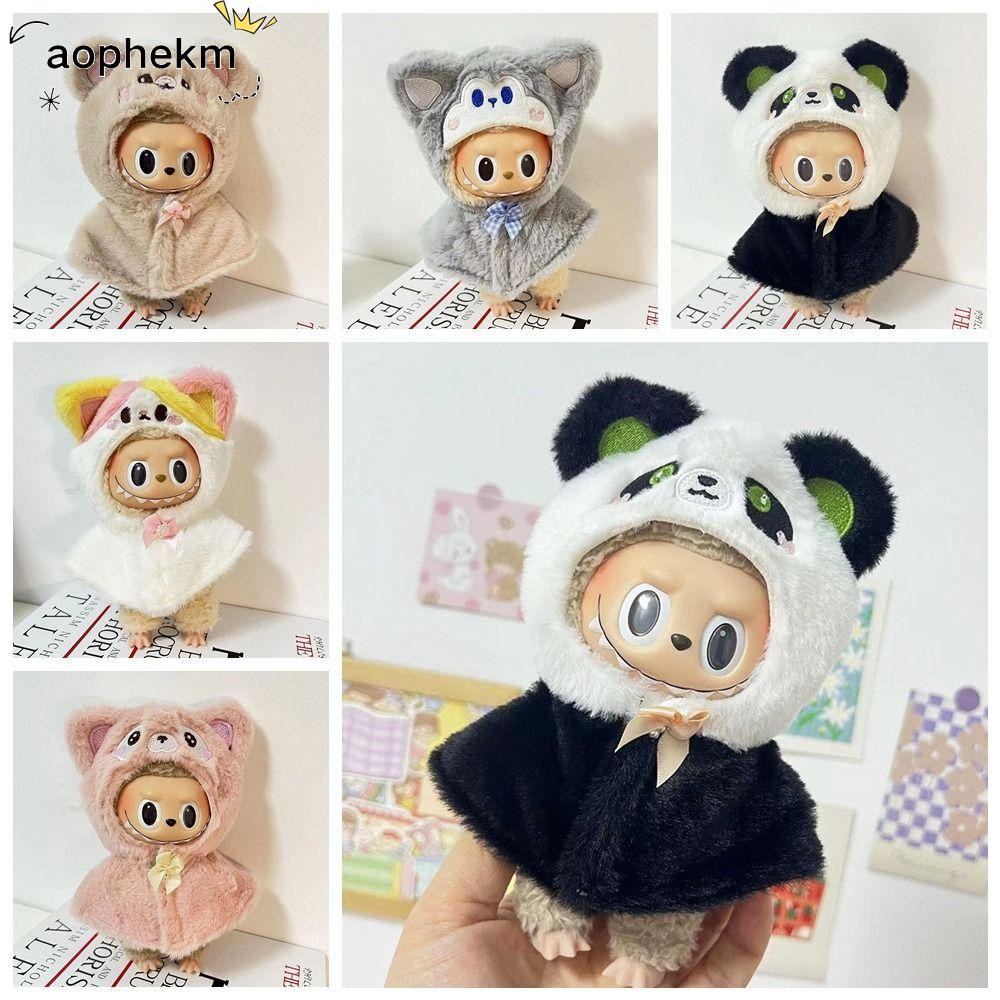 AOPHEKM Labubu Doll Clothes, Hairy Toys Plush Cloak, Gift Changing ...