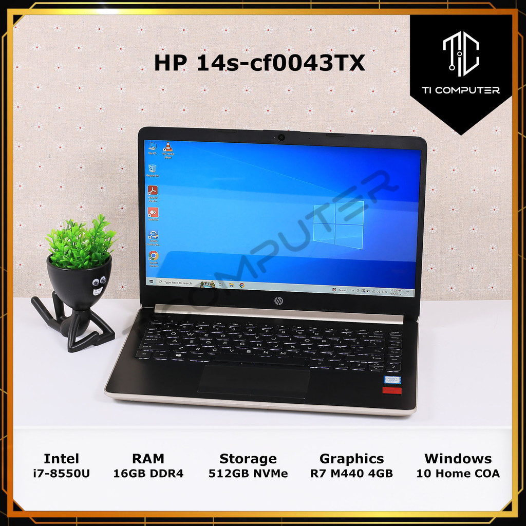 HP 14s-cf0043TX Intel Core i7-8550U 16GB DDR4 RAM 512GB NVMe SSD Radeon ...