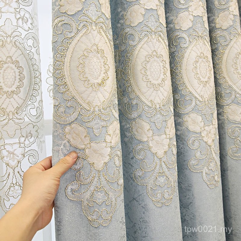 Gaya Eropah langsir gaya baru terbuka dua kali kain langsir mewah bilik ...