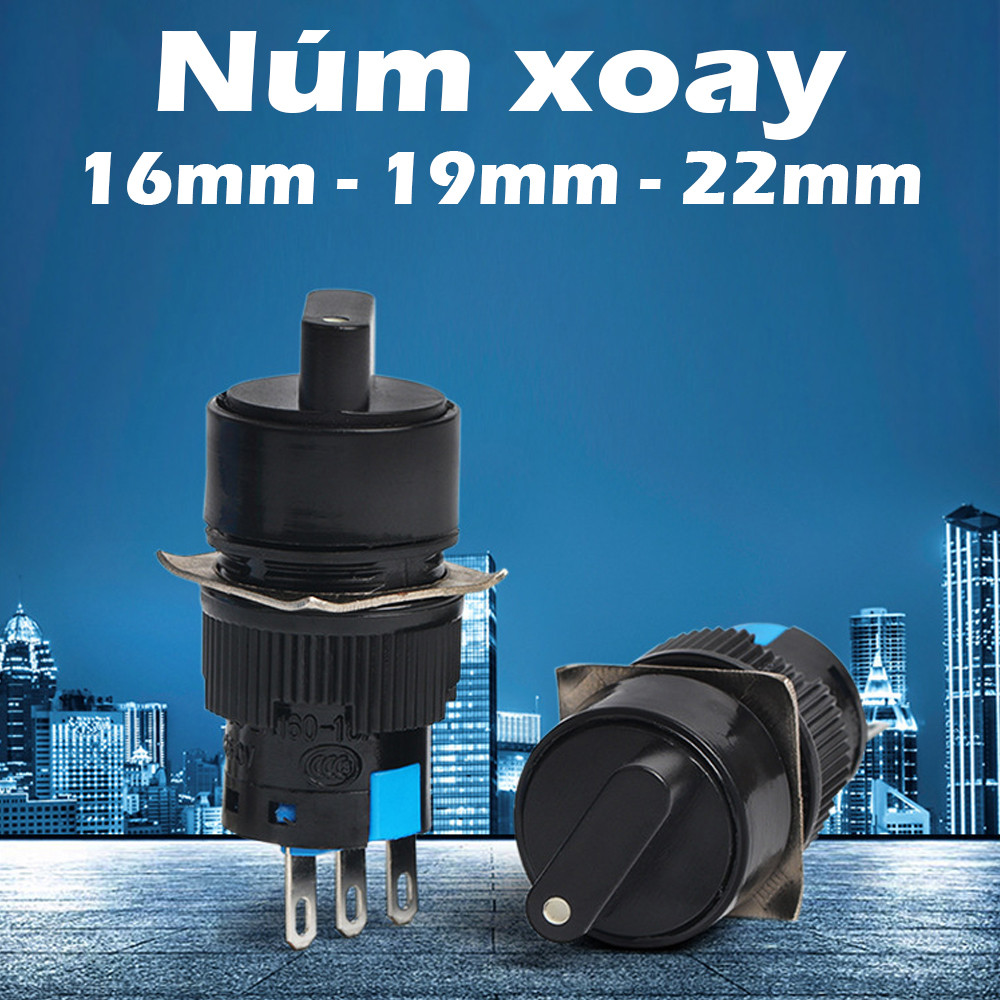Self-locking rotary switch knob 2 - 3 modes 16mm, 19mm, 22mm voltage 3V ...