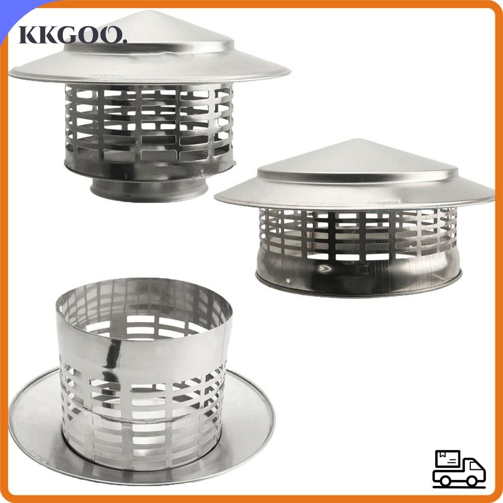 KKGOO Ventilated Rain Cap, Smoke Exhaust Hood Stainles Steel Chimney ...