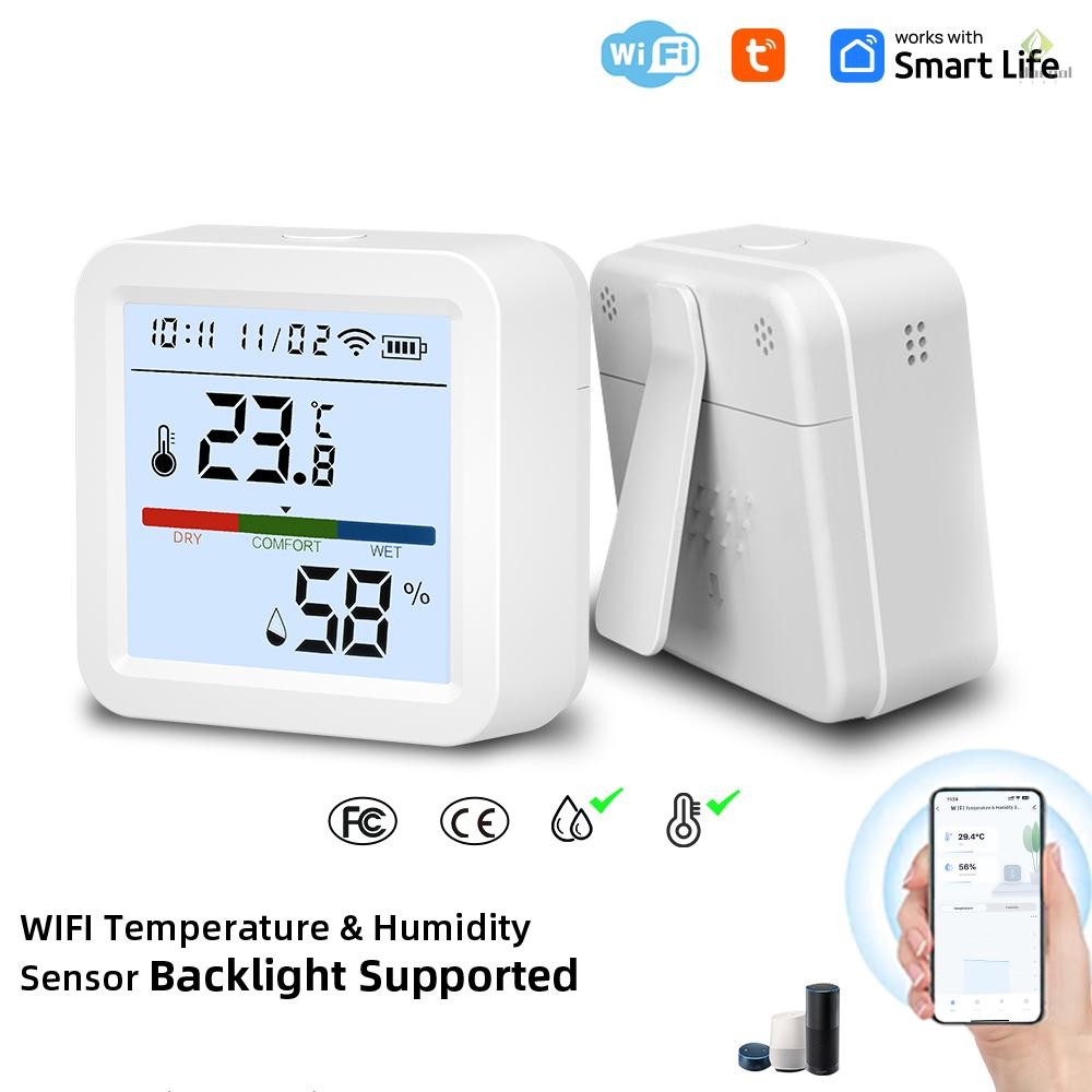WiFi Thermometer Hygrometer TY App Smart Thermometer for Home LCD ...