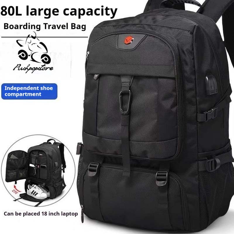 35-80L Beg Travel Bagpack Expandable Waterproof Hiking Backpack With ...