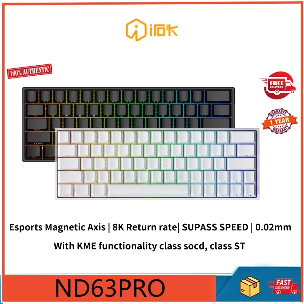 IROK ND63 PRO wired magnetic axis mechanical keyboard, aluminum alloy ...