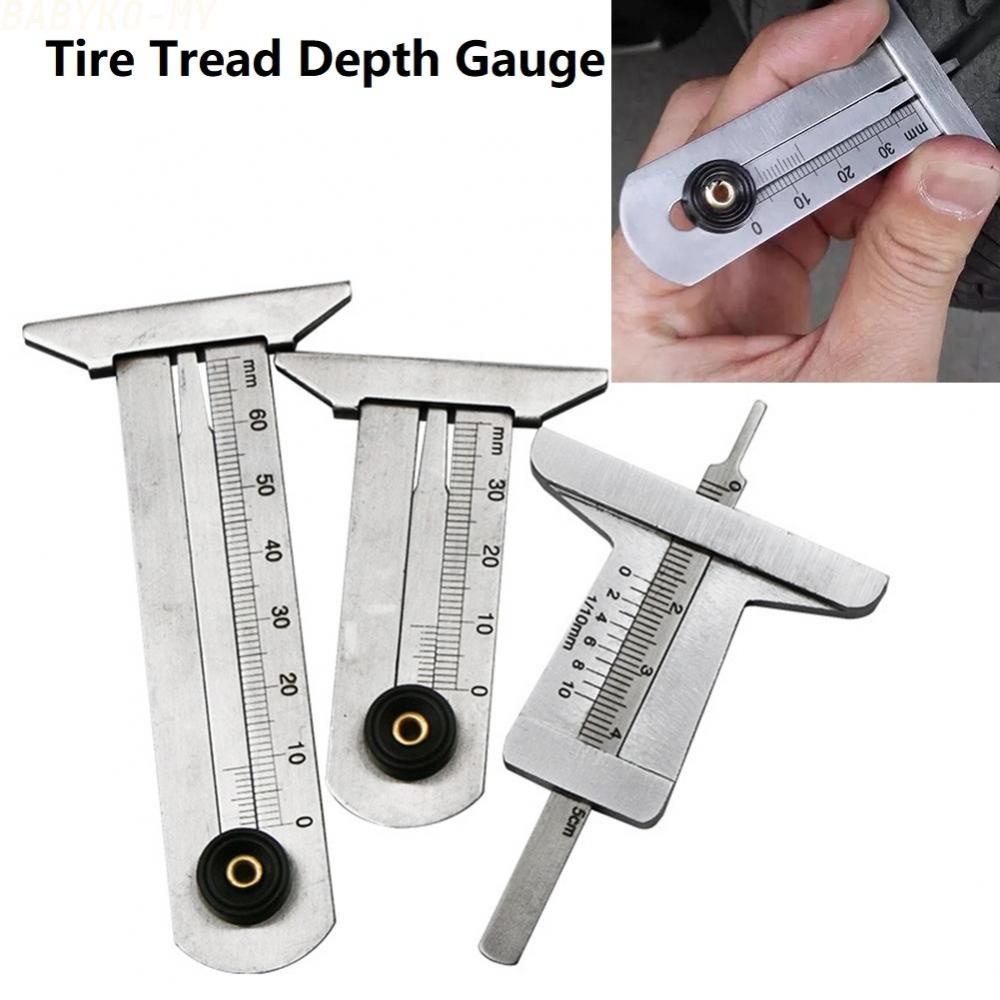 Practical Stainless Steel Tire Tread Depth Gauge Meter for Tire Wear ...