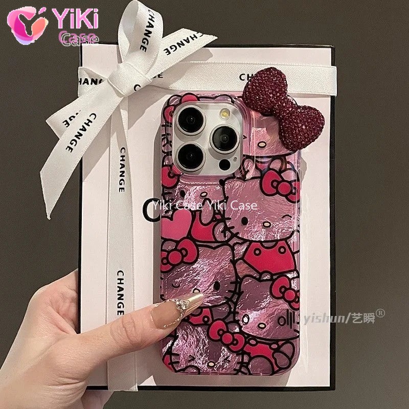 Hello Kitty Diamond Bowknot Lustre Lining Phone Case for Realme 8 8i 9i ...