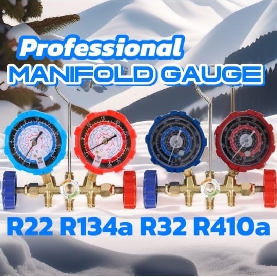 Manifold Gauge R32 R134a R410a R22 Gas Meter Air Condition ...