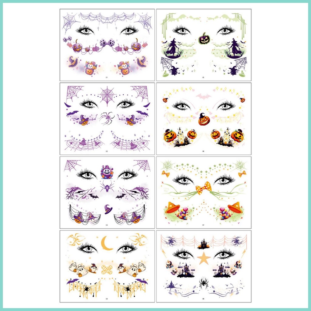 Temporary Face Stickers Temporary Halloween Prank Makeup Stickers ...