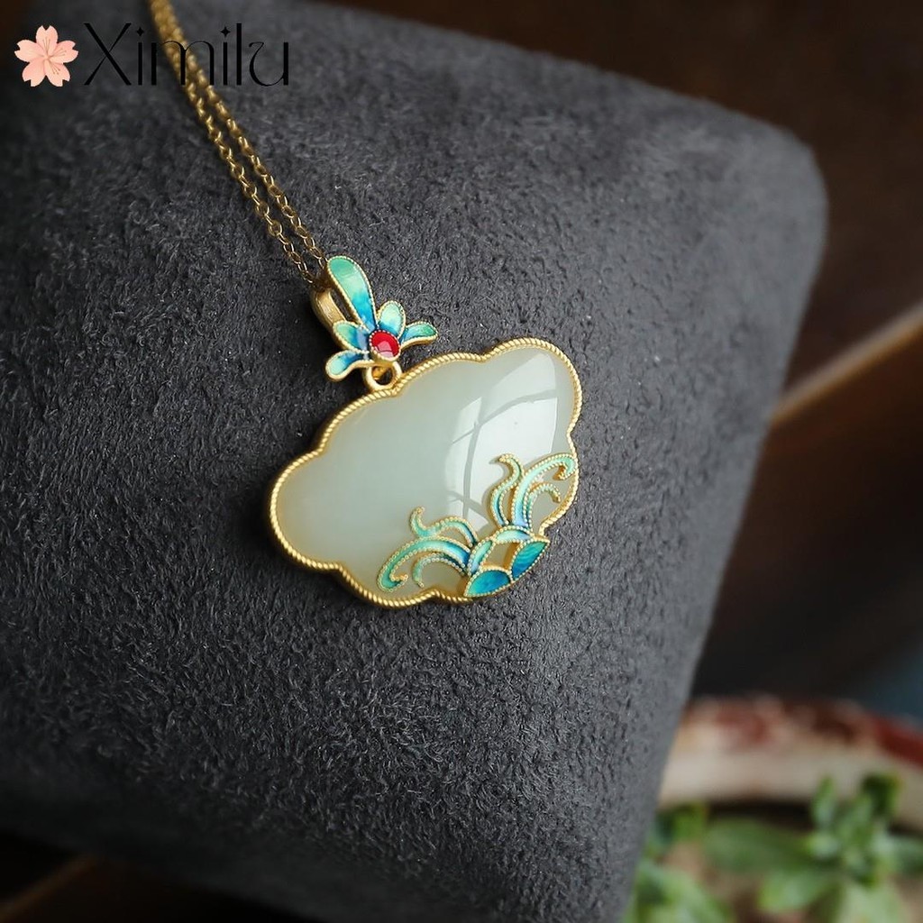 Chinese Landscape Thai Blue Original Design Magnolia Flower Pendant ...