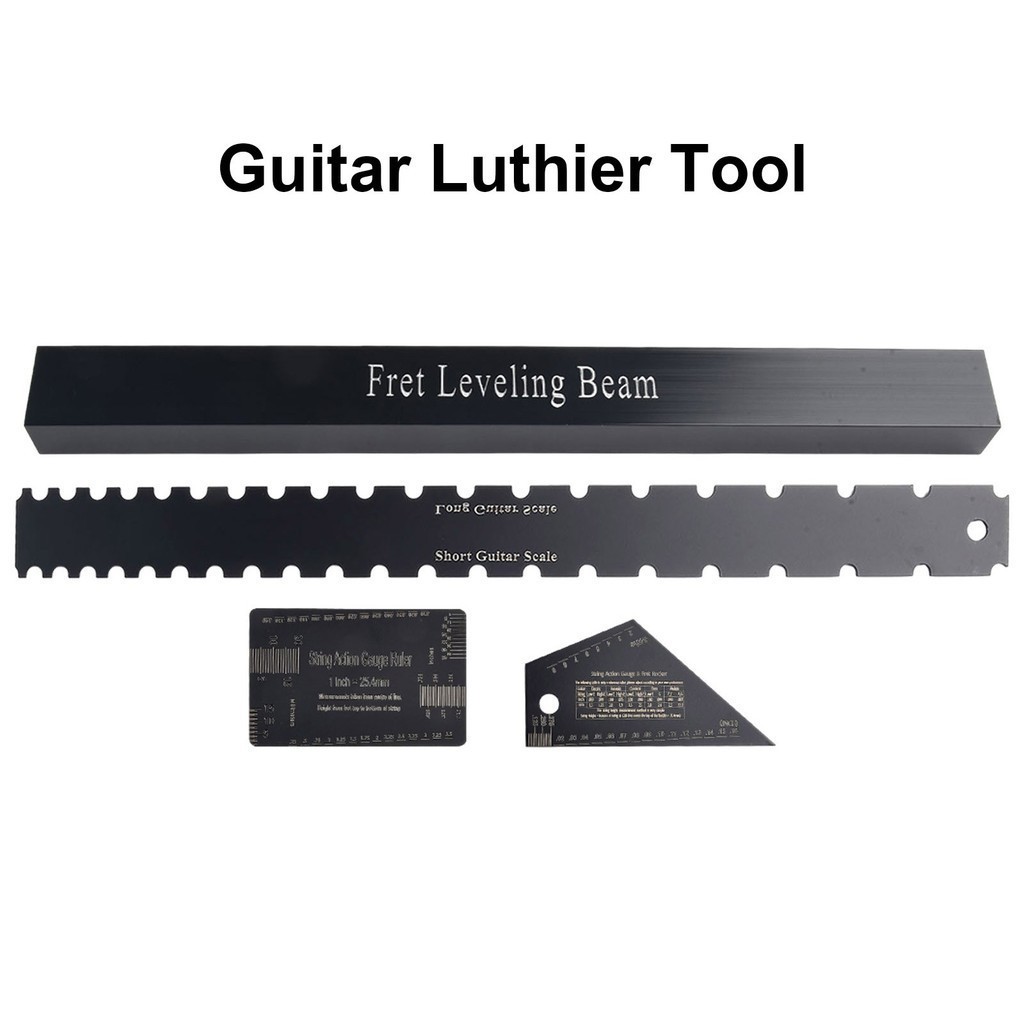 [Heaven] 4 PCS Luthier Tools Guitar Neck Straight Edge Fret Leveling ...