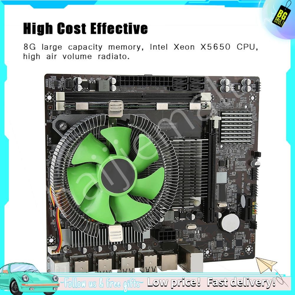 Haijiemall For Intel X58 Motherboard Combo 2.66GHz 6-Core X5650 CPU 8GB ...