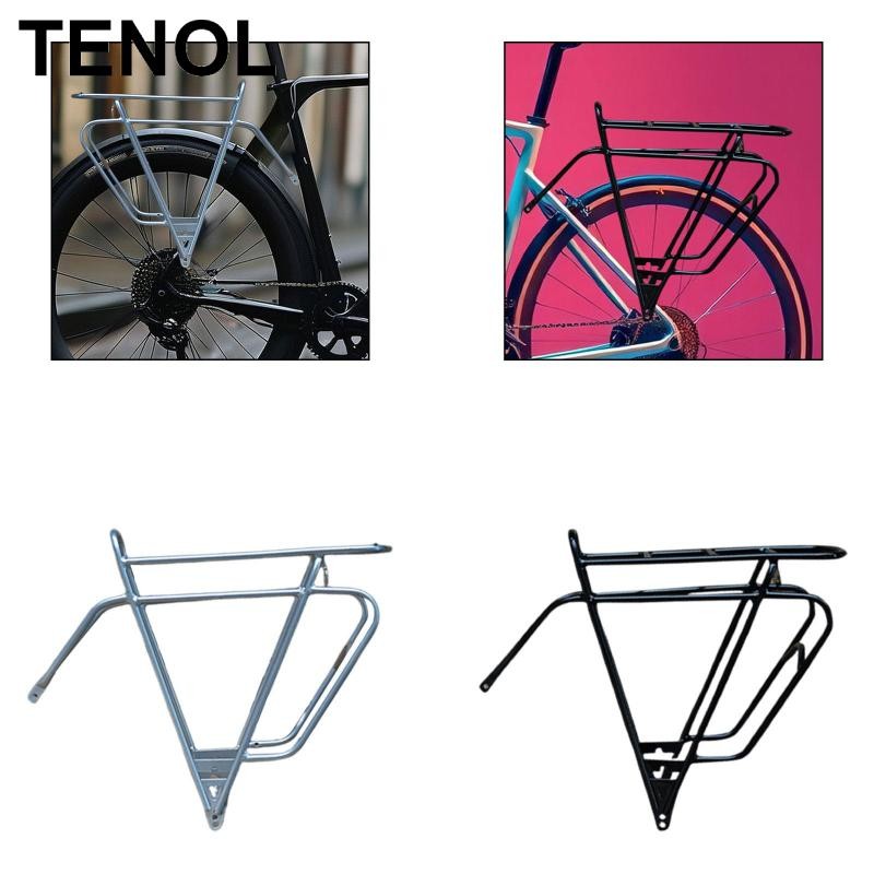 TENOL Folding Bike Rear Rack Rear Bike Rack Heavy Duty Shelf for Long ...
