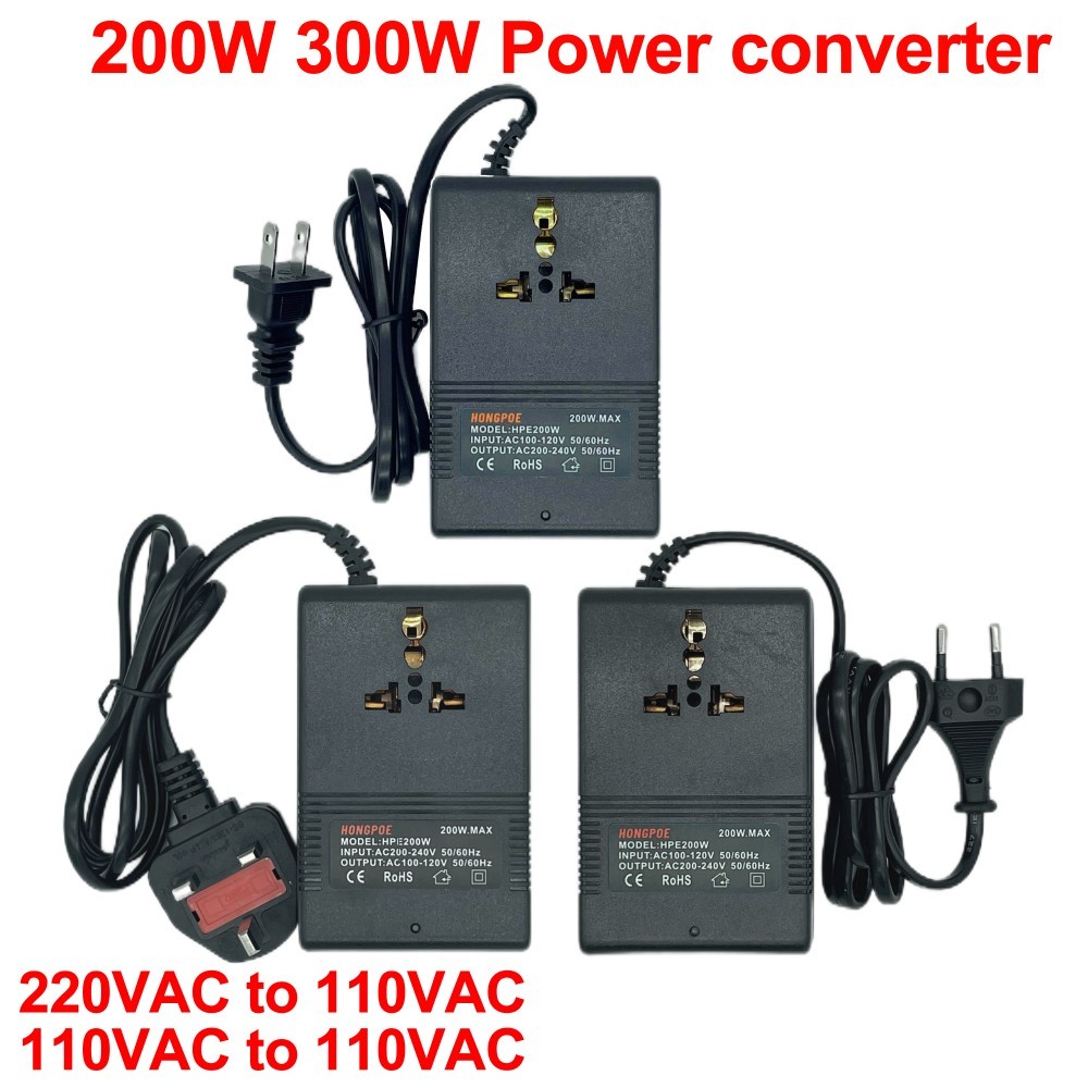 200W 300W Voltage Converter 220V To 110V Transformer Step Down Transformer Voltage Converter ...