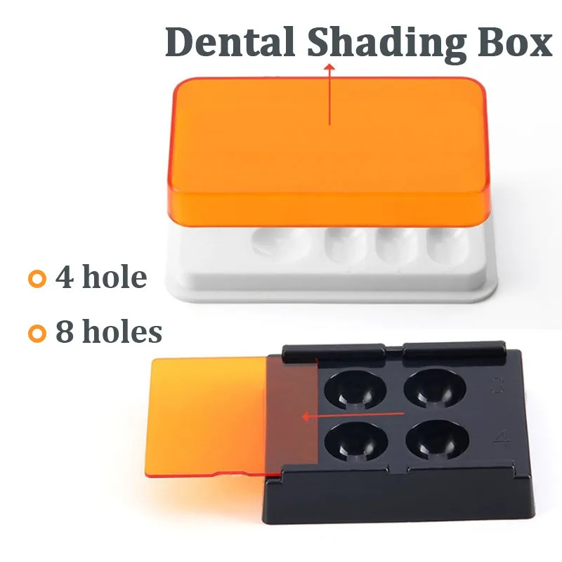 4/8 Slots Dental Resin Shade Light Storage Box Dental Palette with ...