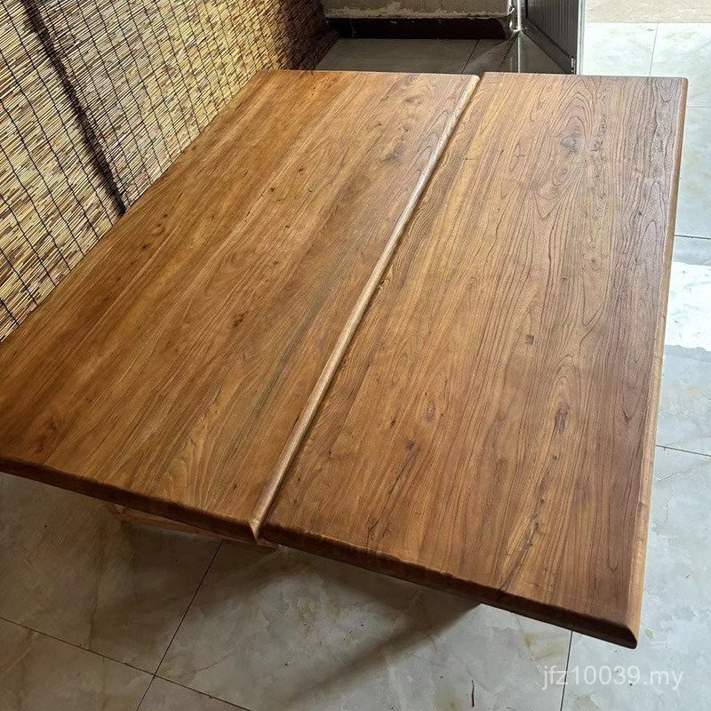 Papan Kaunter Bar Kayu Elm Lama Papan Kayu Lama Meja Komputer Kayu ...