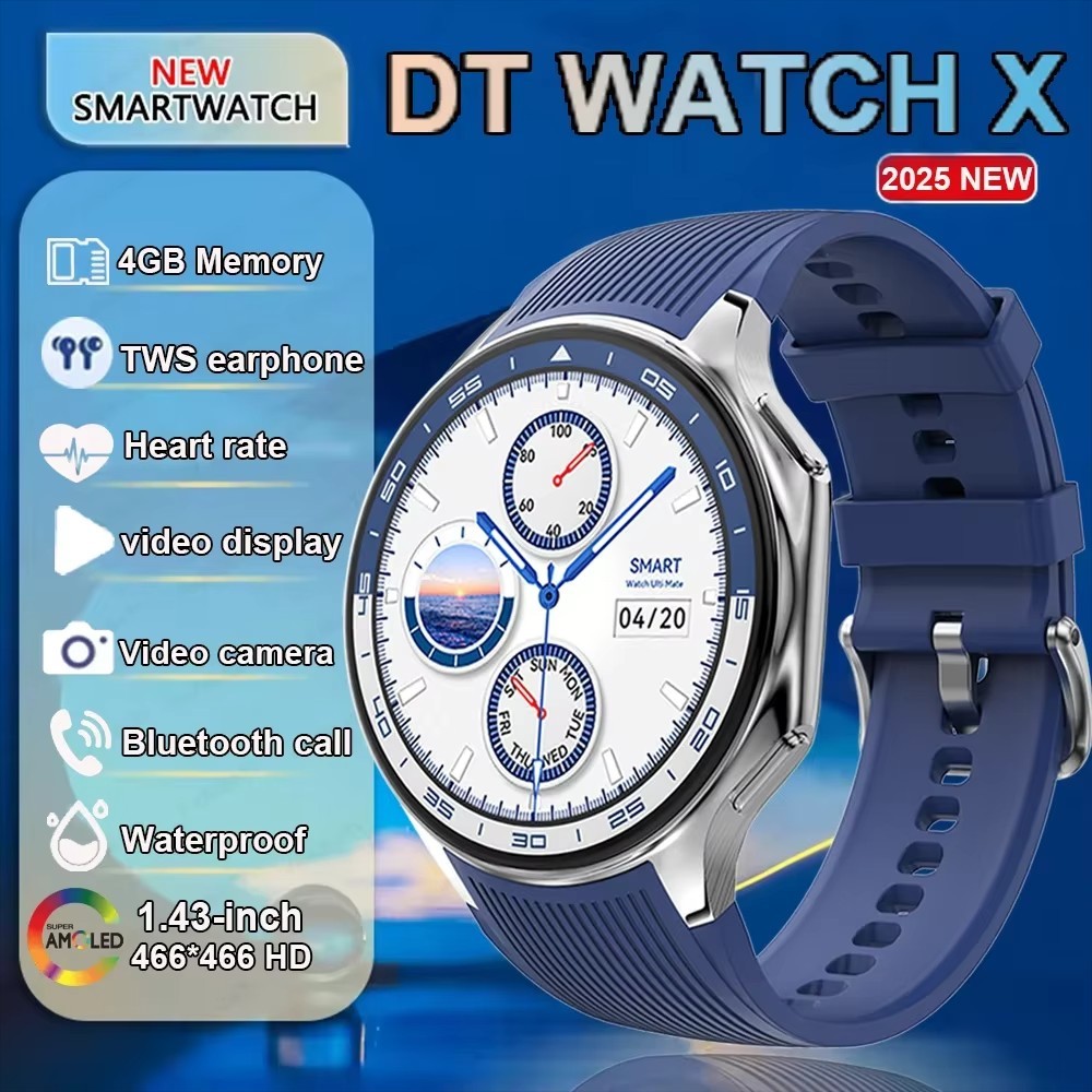 DT Watch X Smart Watch Video Music Player IP68 Waterproof Smartwatch ...