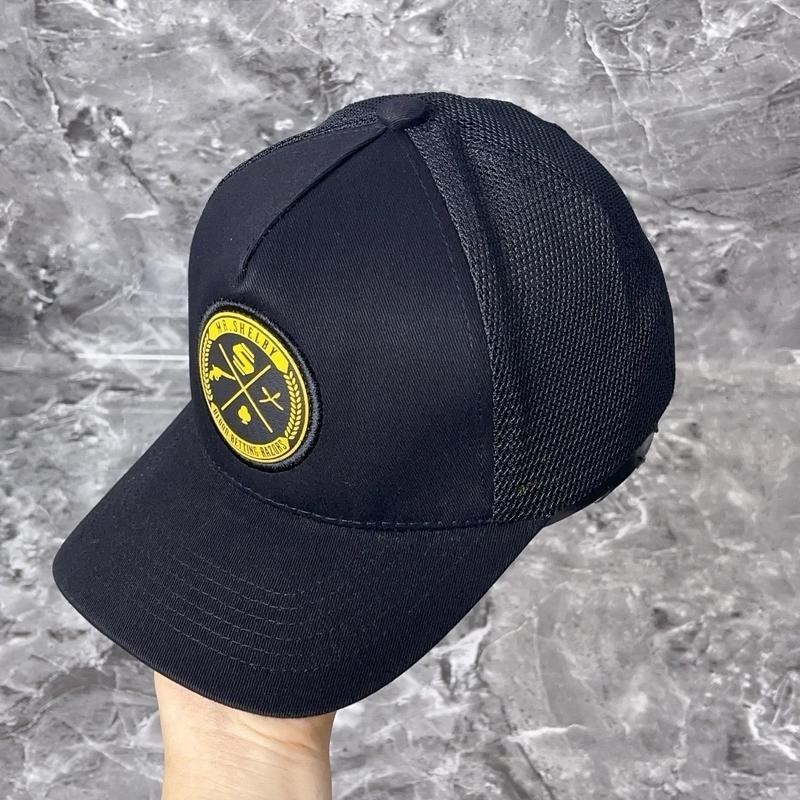 ( Shopee ) Caps, hats with yellow S logo mixed with black fabric, high ...