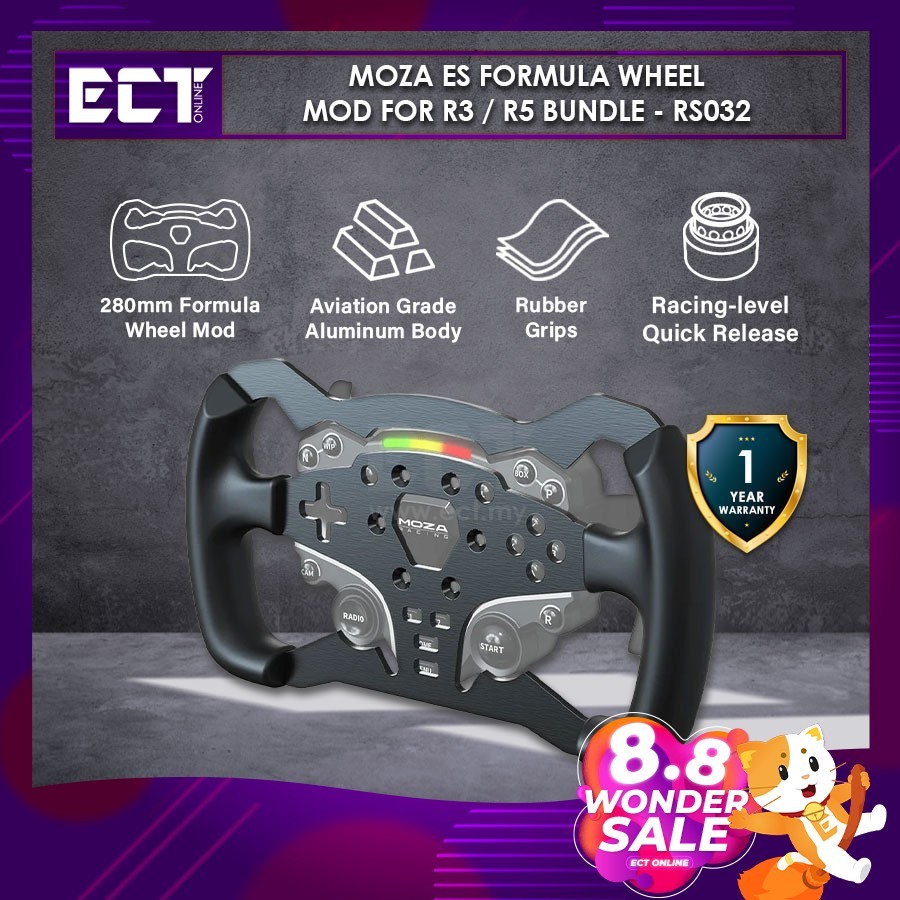 Moza ES Formula Wheel Mod for R3 / R5 bundle - RS032 | Shopee Malaysia