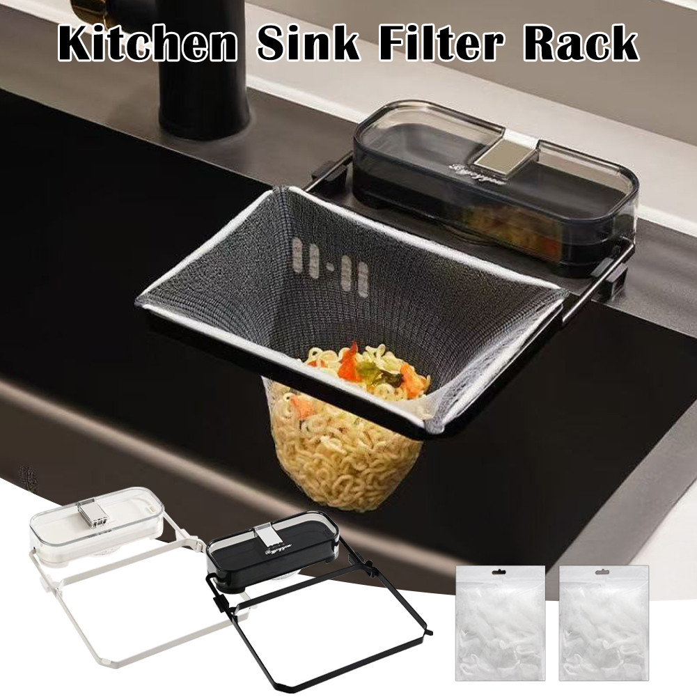 Kitchen Sink Filter Rack Food Waste Sink Filter Net Foldable Sink ...