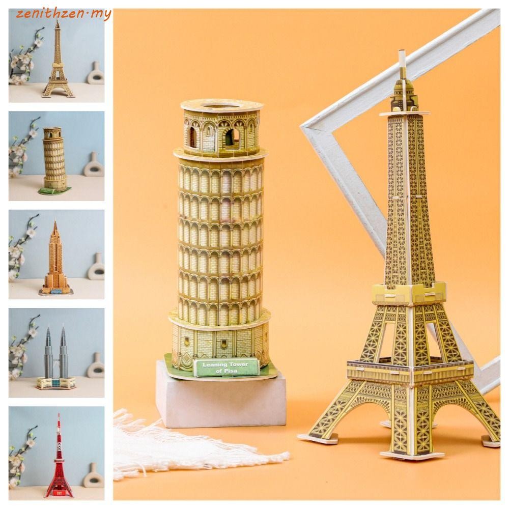 ZENITHZEN World Famous Buildings Model, Paper 3D Mini Cardboard Puzzle ...