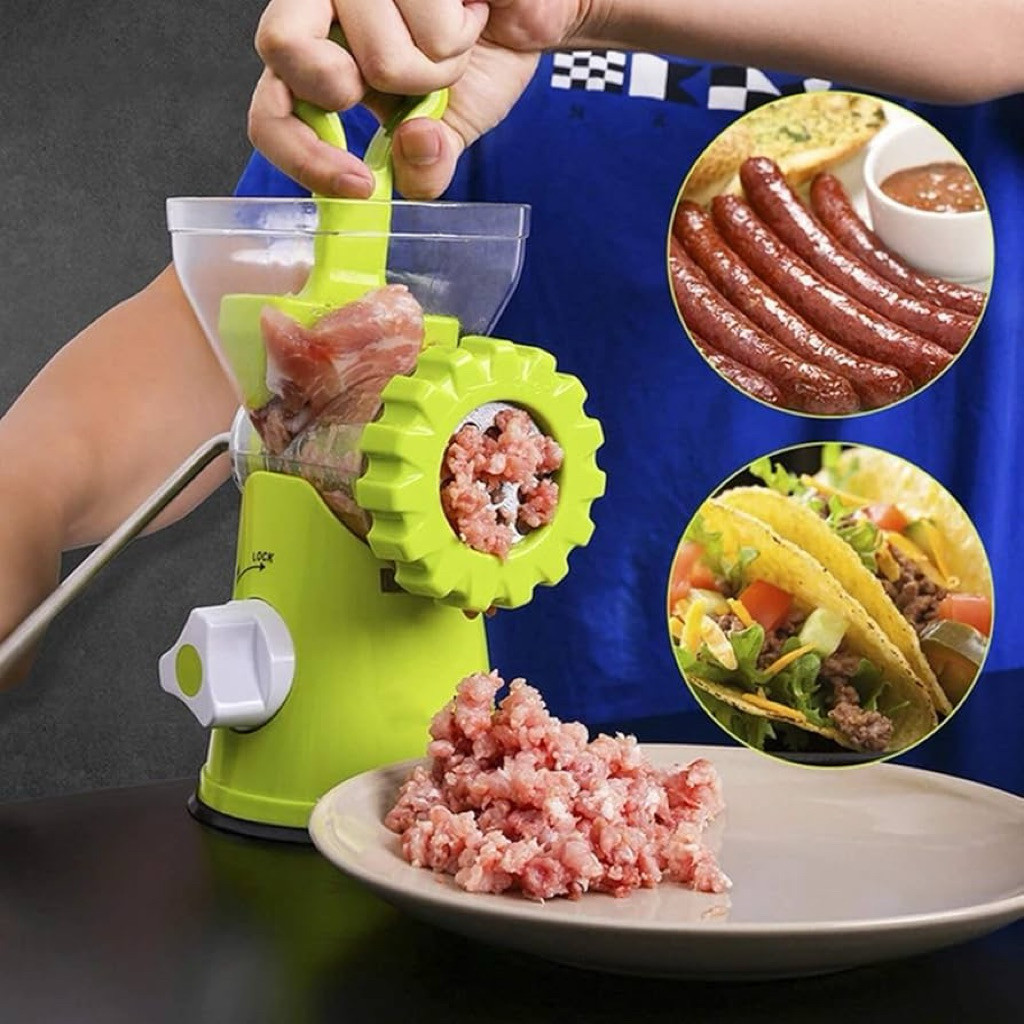 🇲🇾🐻Manual Rotary Food Chopper & Meat Grinder | Hand Mincer Machine for ...