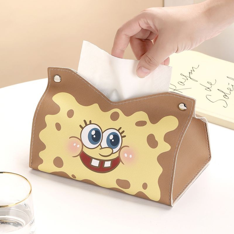 Spongebob SquarePants Pie Star Cartoon Cute Creative Paper Box Leather ...