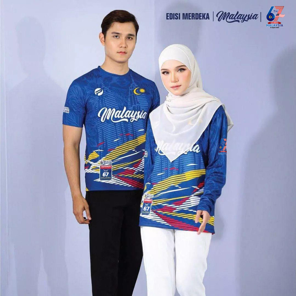 Baju Merdeka Malaysia 1957 Independence Day Muslim Sportswear Casual ...