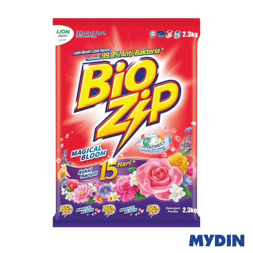 Bio Zip Detergent Powder Magical Blossom (2.3kg) | Shopee Malaysia
