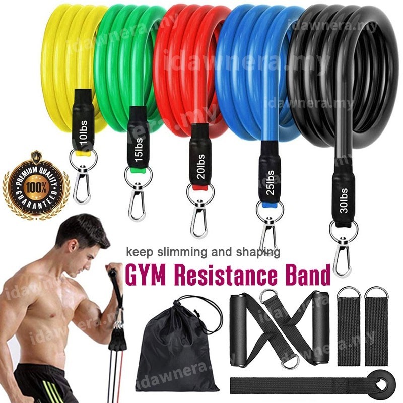 11pcs/Set Exercise Resistance Bands Home Yoga Elastic Band Elastic ...