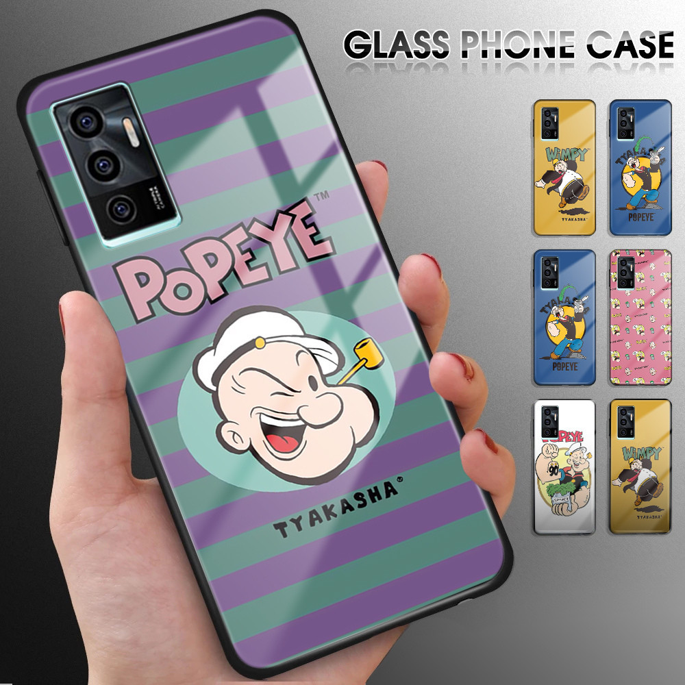 For Vivo V23E V23 5G V21 V21E V20 Luxury Soft Edge Anime Popeye Glossy ...