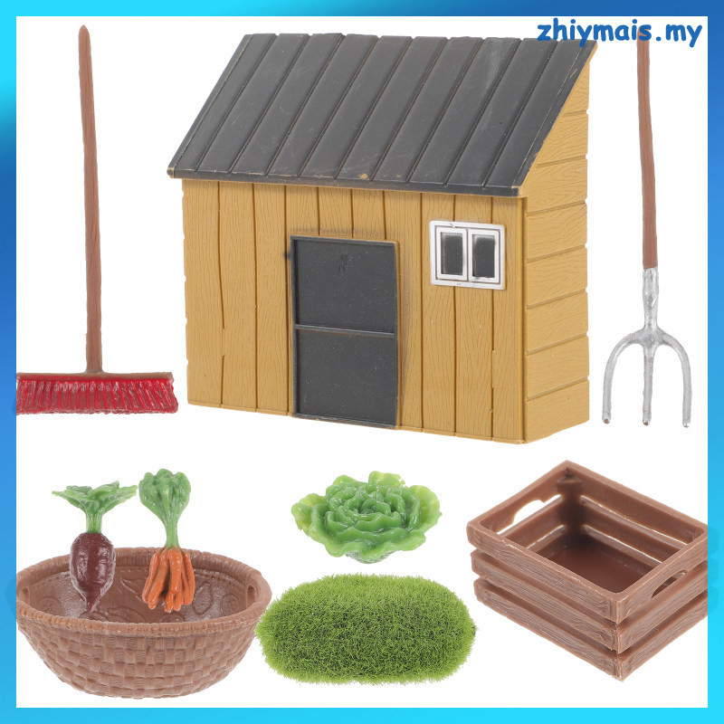 Mini Toys The House Miniature Farm Props Tiny Playset Educational ...