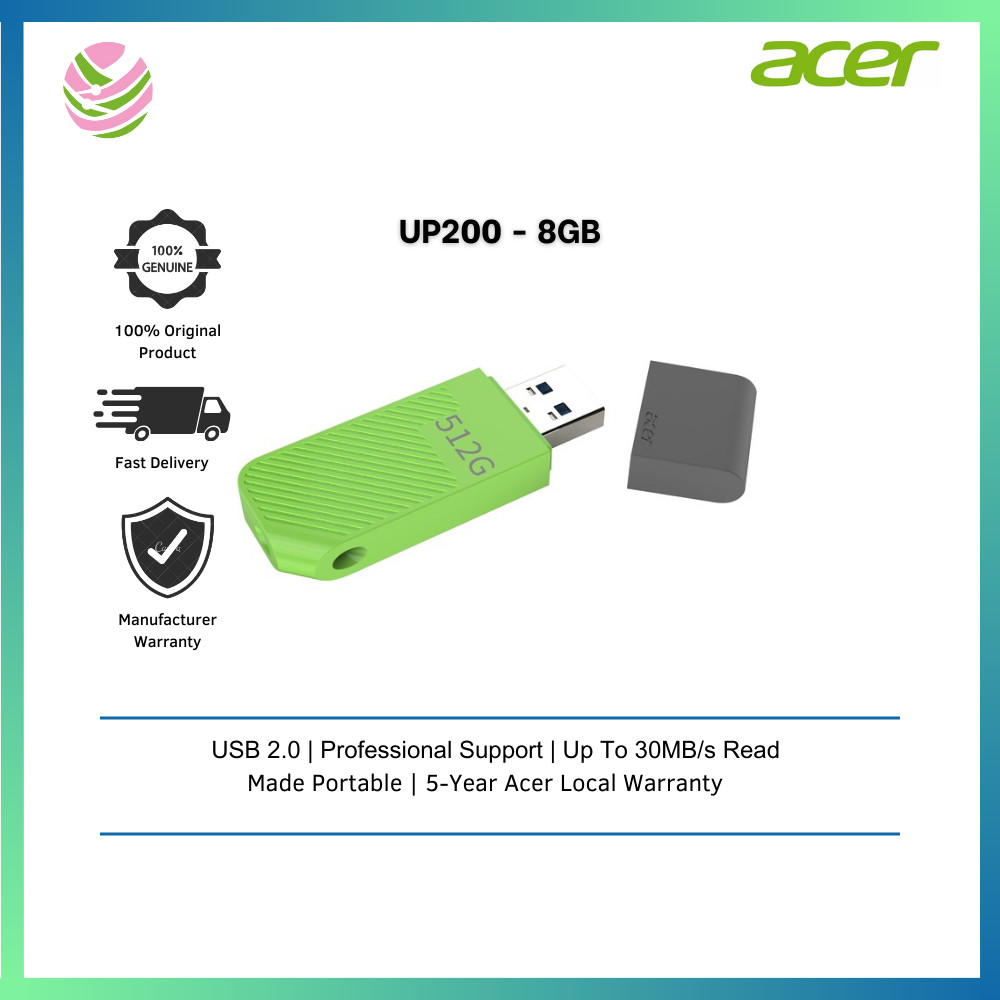 ACER UP200 - 8GB Flash Drive | Shopee Malaysia