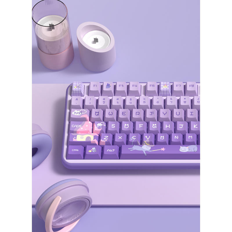 Meow Palace PBT Dye-Sub Cherry Custom Keycap Set for Mechanical ...