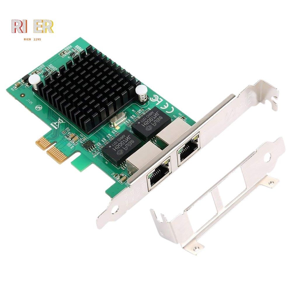 Gigabit Ethernet Pci-E Network Controller Card 10/100/1000Mbps, Rj45 X2 ...