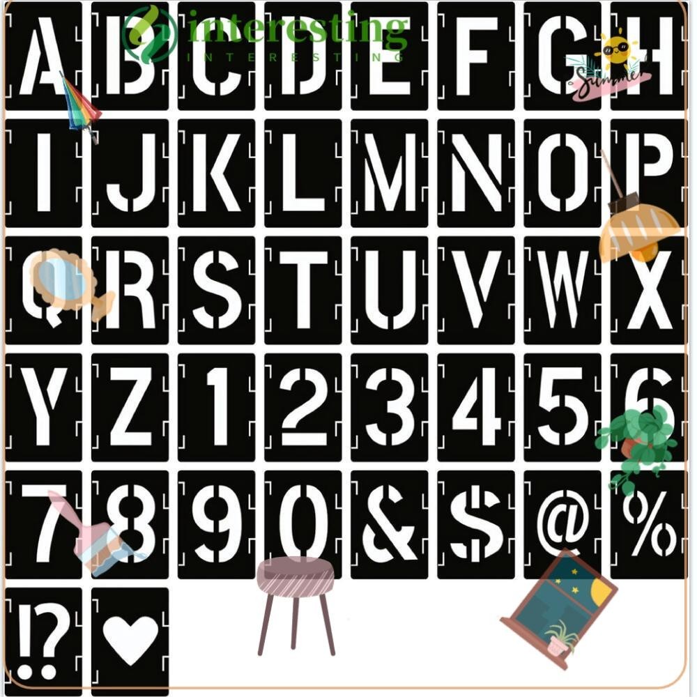 INTERESTING Stencils For Painting, Large Numbers Letter Stencils, For ...