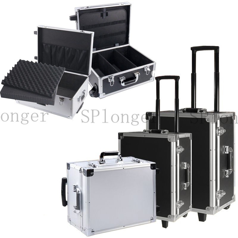 Aluminum Trolley Case Hardware Equipment Musical Storage Box Toolbox ...