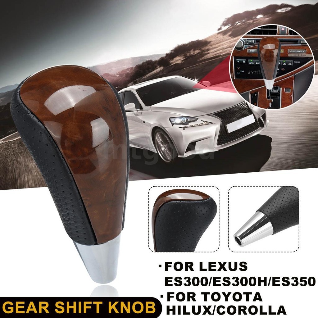 AT Car Gear Shift Knob PU Leather Shifter Lever Gear Stick For Toyota ...