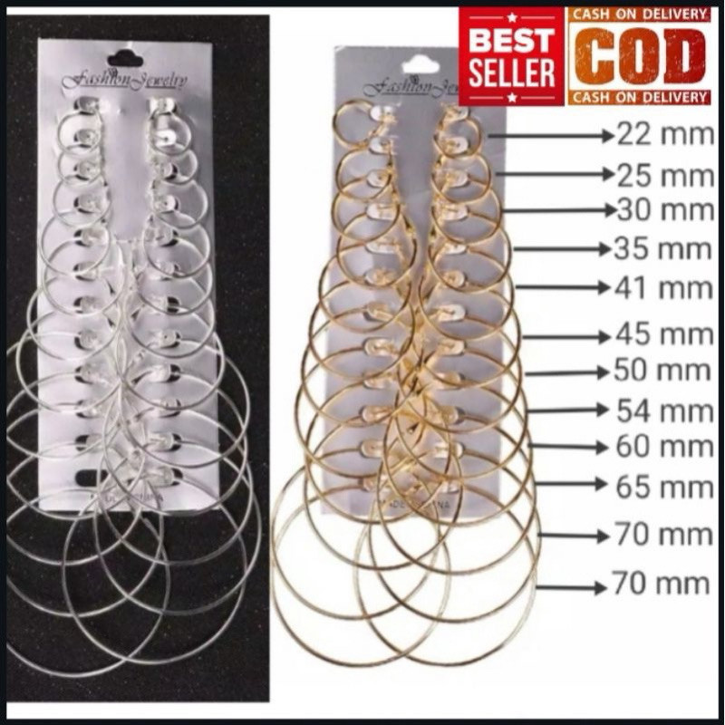 Plain Jane Hoops Earring (925 SILVER STICK) / Korean Hoops Model Plain ...