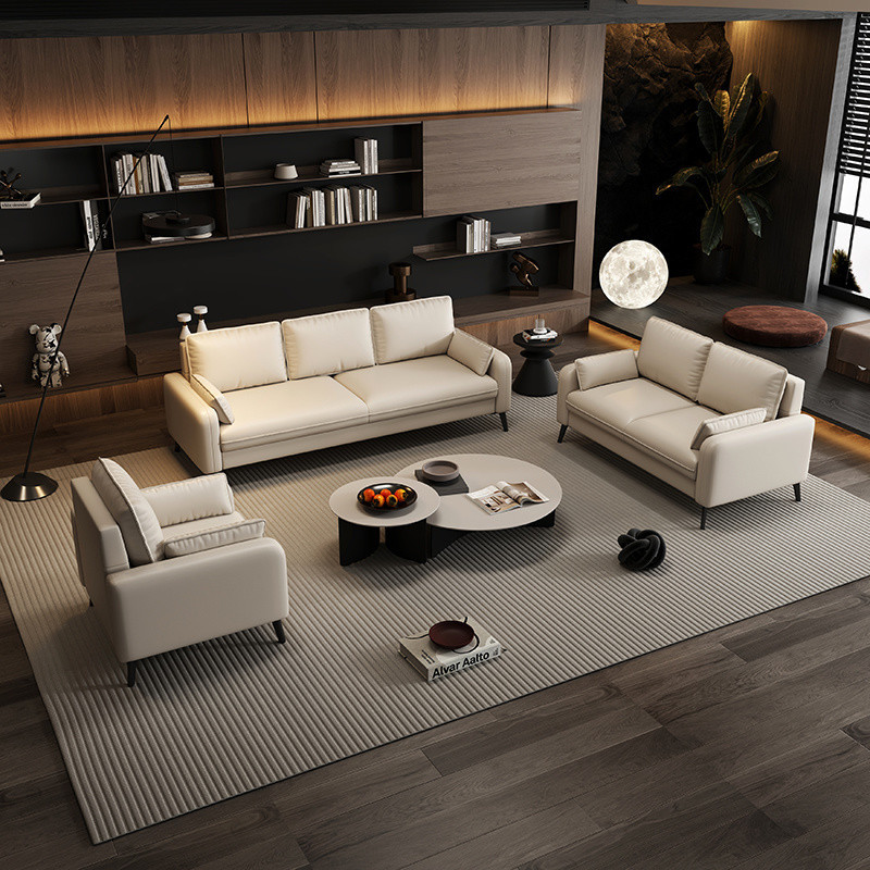 Cahaya mewah Sofa pangsapuri kecil ruang tamu mudah Double tiga orang ...