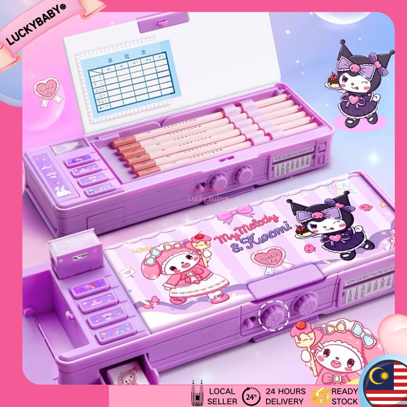 🔥Ready Stock🔥 Multi-functional Password Pencil Case Kuromi Melody ...