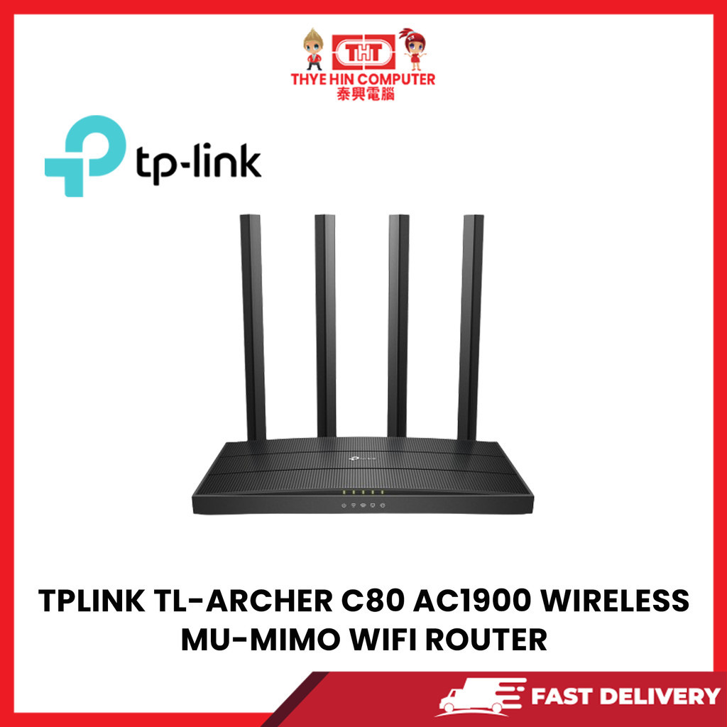 TPLINK TL-ARCHER C80 AC1900 WIRELESS MU-MIMO WIFI ROUTER | Shopee Malaysia